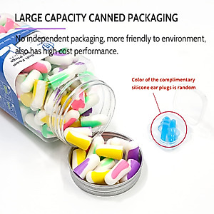 LYSIAN Ultra Soft Foam Earplugs for Sleep- Noise Cancelling Ear Plugs for Sleeping, Shooting,Snoring, Mowing Sound Reduction 38dB- 60 Pairs Multi Color