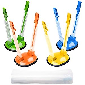 KTDADA Baggy Rack Food Storage Bags Clip Bag Holder Stand plastic Freezer Bag 4 Colors Holder and 5 bags of different sizes
