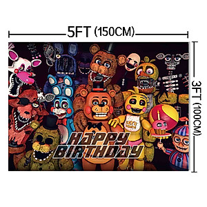 TOUGUGOLY Cartoon Toy Bear Theme Birthday Party Decorations Photo Background Full of Childlike Interest Banner Photography Background Kids Room Wallpaper Ornament 5x3FT