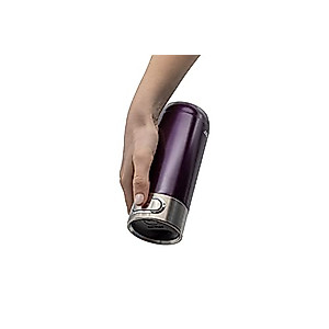 Contigo Luxe Autoseal Travel Mug, Stainless Steel Thermal Mug, Vacuum Flask, Leakproof Tumbler, dishwasher safe, Coffee Mug with BPA Free Easy-Clean Lid, Merlot, 360 ml