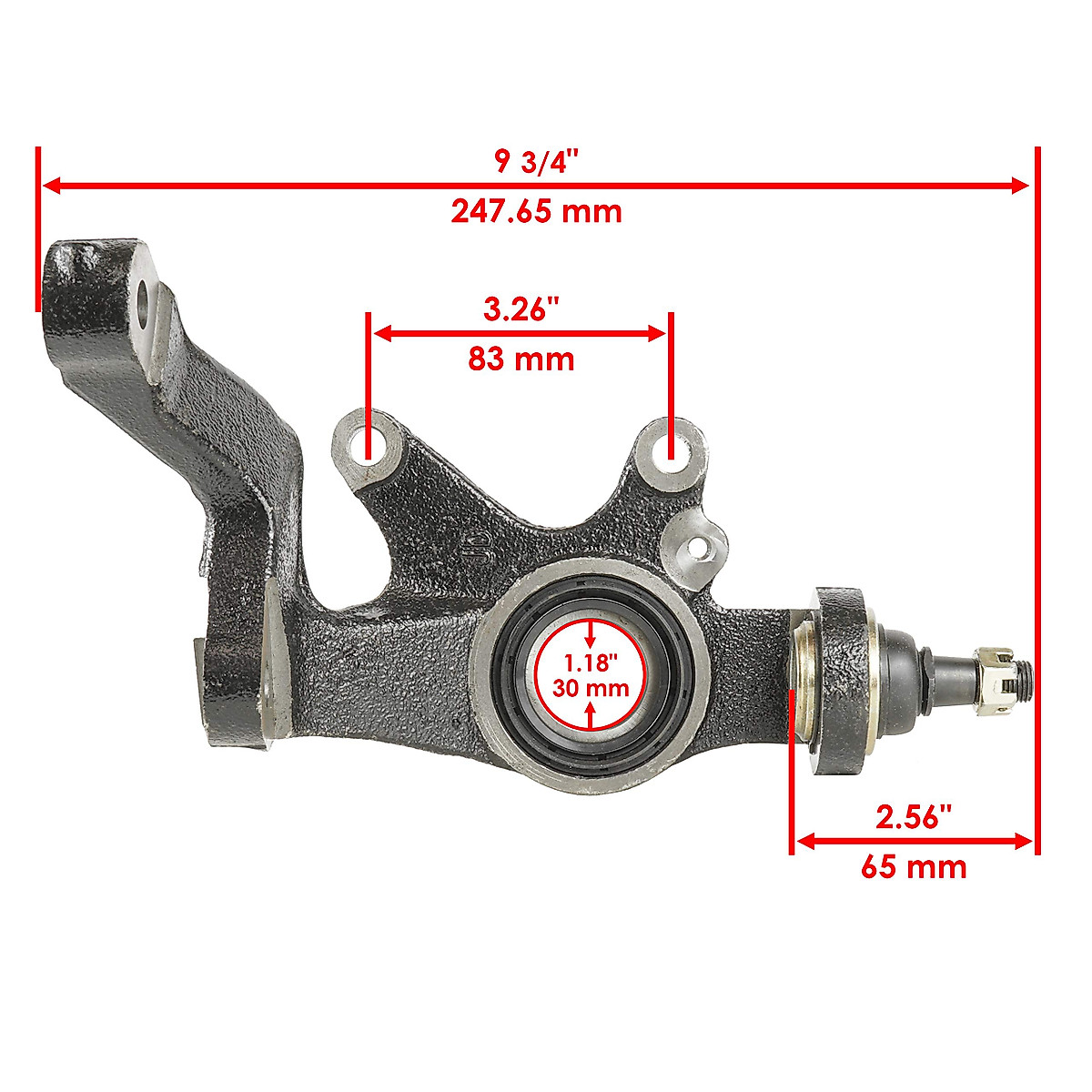 Caltric Front Right Steering Wheel Knuckle Compatible with Yamaha Rhino 700 YXR700F 4x4 2008-2013