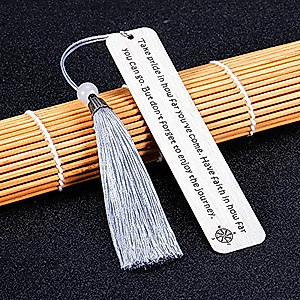 Inspirational Gifts for Women Bookmarks for Kids Book Lovers Encouragement Gifts Graduation Christmas Birthday Gift for Teens Daughter Son Boys Girls Mental Bookmark Tassel for Men Him Her