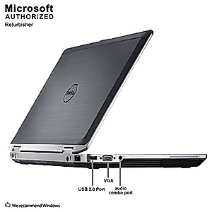 Dell Latitude E6520 15.6 Inch Business Laptop, Intel Core i5-2410M up to 2.9GHz, 8G DDR3, 500G, DVD, WIFI, Bluetooth, VGA, HDMI, Win10 Pro 64 Bit Multi-Language Support EN/FR/SPA (Renewed)