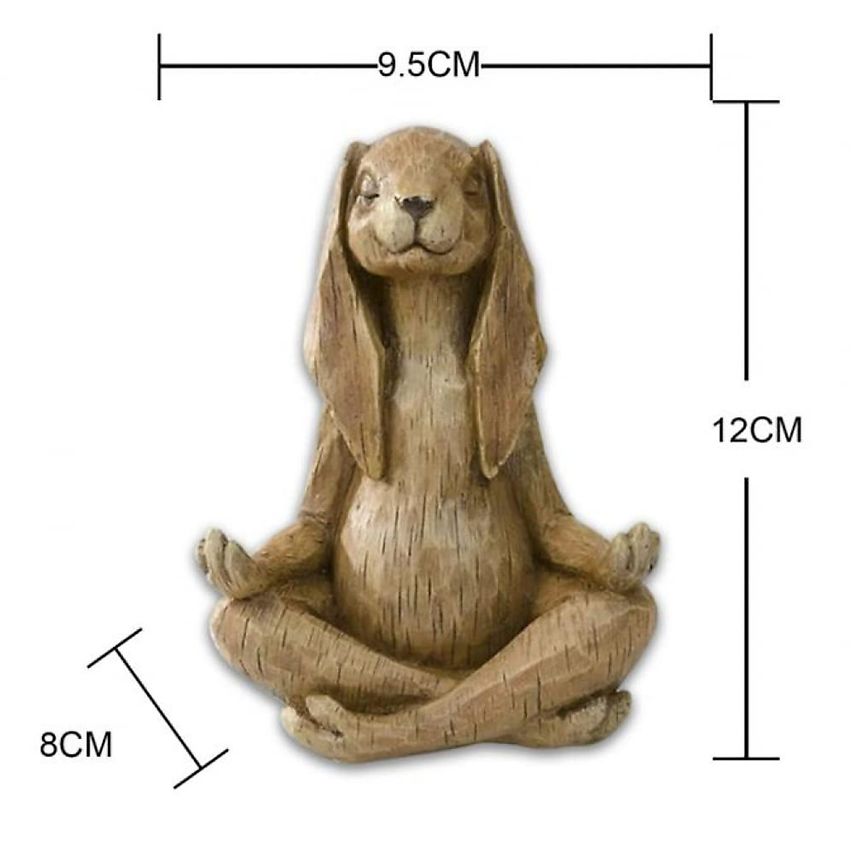 Trjgtas Garden Yoga Rabbit Meditating Rabbit Statue,Bunny Meditation Sculpture Decoration with Look of Carved Outdoor Animal Yard Porch Art