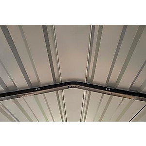 Arrow Carports Galvanized Steel Carport, with 2-Sided Enclosure, Compact Car Metal Carport Kit, 10' x 15' x 7', Eggshell