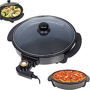 Electric Pizza Maker Pan Quesadilla Frittata Omelet Electric Nonstick 11 Inch With Adjustable Thermostat