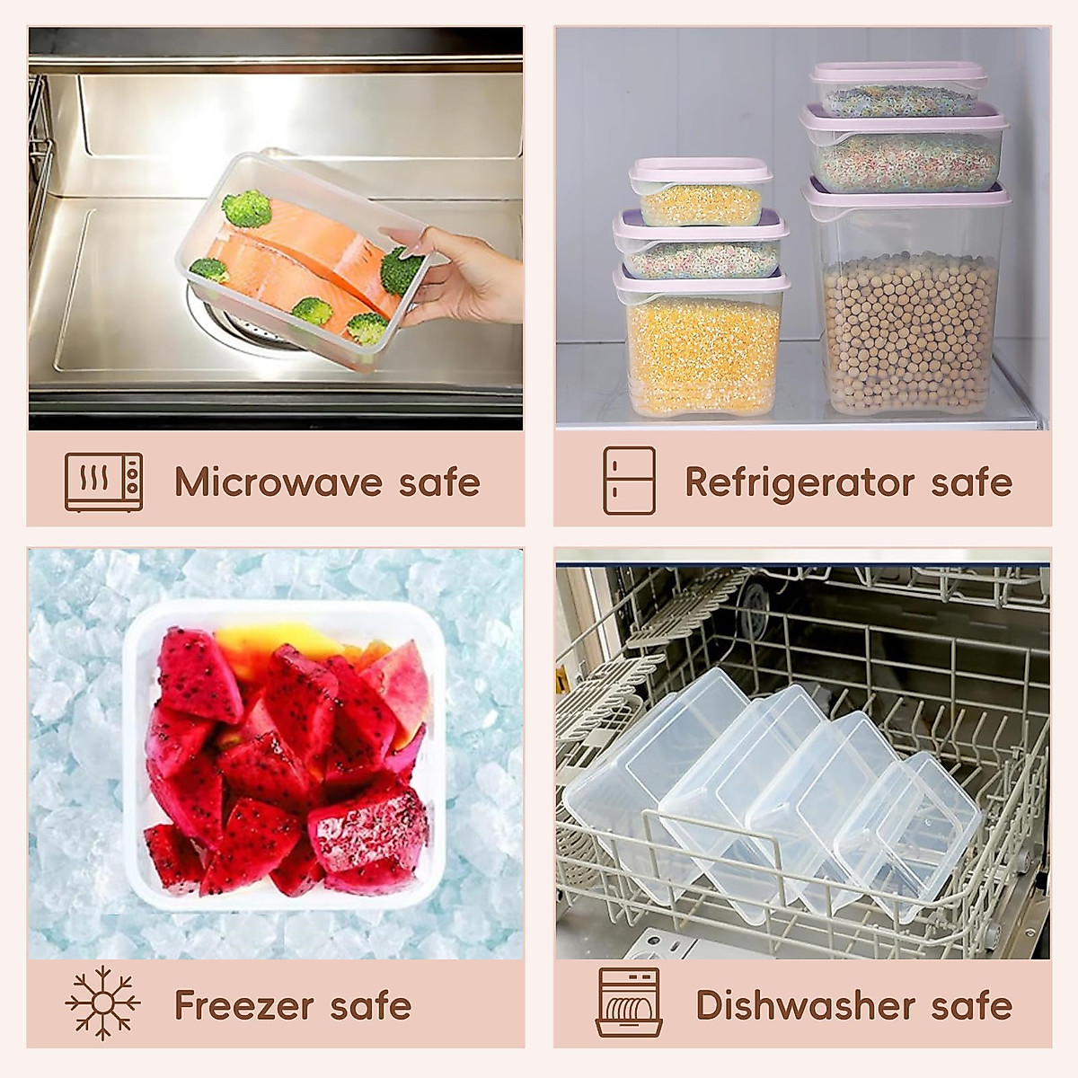 ECO-TOGO Plastic Food Storage Containers with Lids (17-Pack)