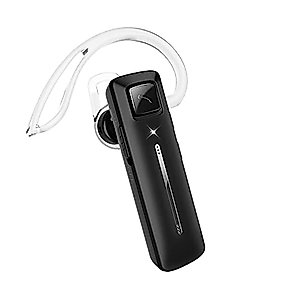 Marnana Bluetooth Headset with Voice Command Control, Bluetooth Earpiece w/Noise Cancelling Mic & 13 Hrs Playtime, V5.0 Wireless Headset Hands-Free Call for iPhone Samsung Android Cell Phone - Black