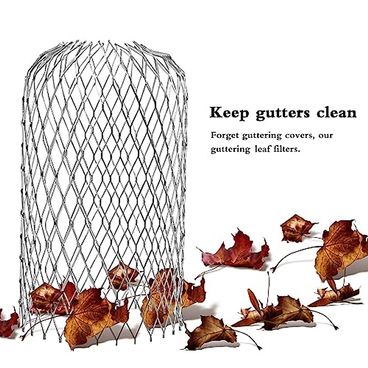 DOITOOL 6 Pack Gutter Downsport Guards 3 Inch Expandable Aluminium Filter Strainer, Leaf Filter Gutter Strainer Gutter Downspout Protectors, Stops Blockage from Leaves and Debris