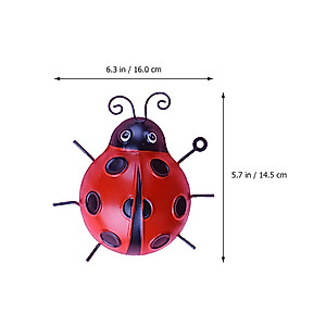 IMIKEYA 4pcs Wrought Iron Lawn Ladybug Simulation Ladybug Simulated Ladybug Garden Ladybug Iron Art Ladybug Iron Ladybug Yard Ladybug Decoration Ladybug Model Ladybug Decorations