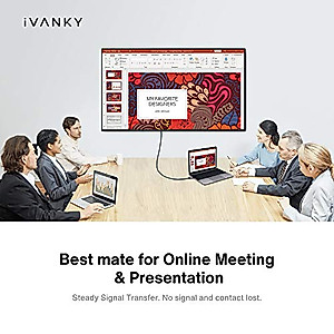 Mini DisplayPort to HDMI Cable,iVANKY Mini DP (Thunderbolt) to HDMI Cable 6.6ft,Nylon Braided,Aluminum Shell,Optimal Chip Solution for MacBook Air/Pro,Surface Pro/Dock,Monitor,Projector and More-1080P