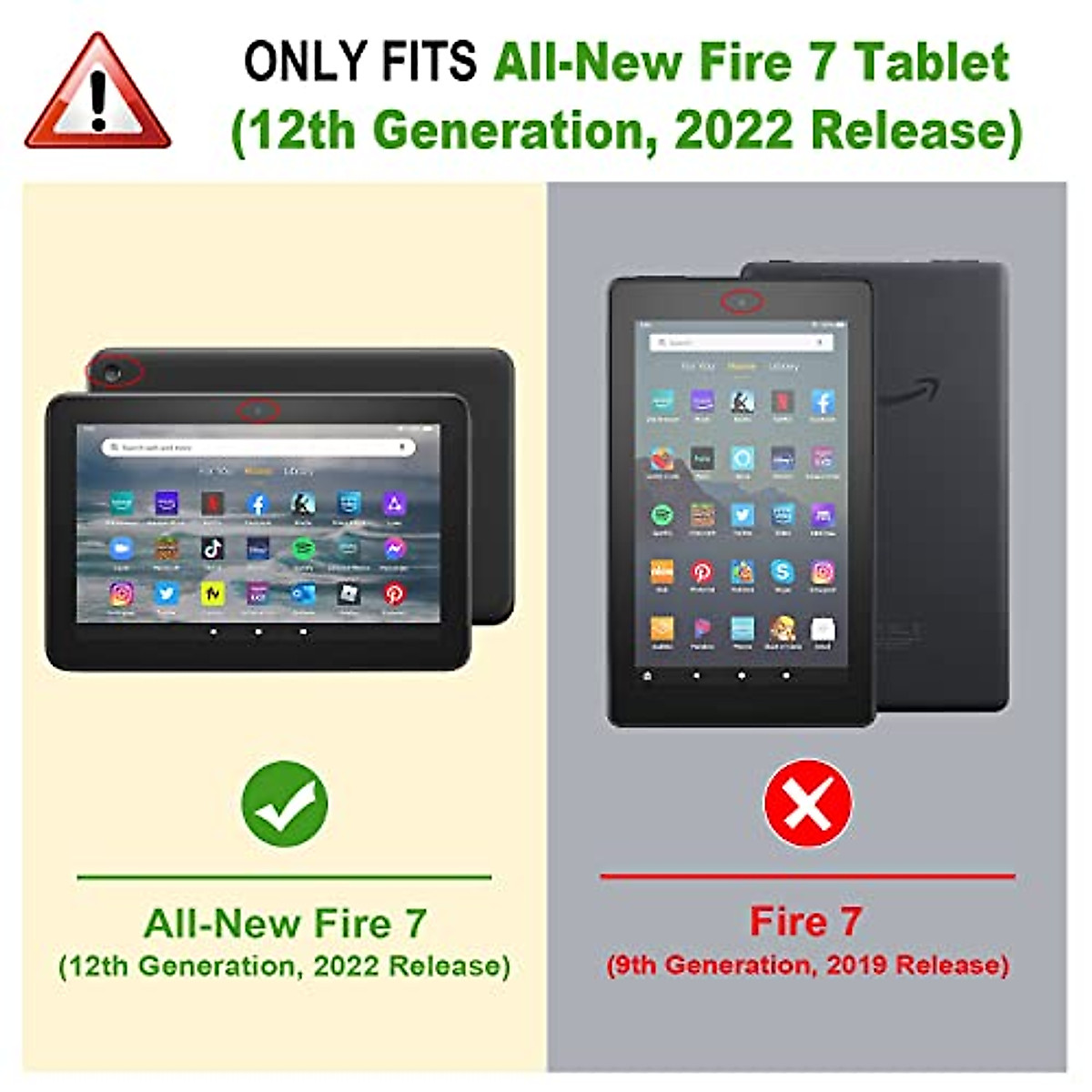 Fintie Slim Case for All-New Fire 7 Tablet (12th Generation, 2022 Release) - Ultra Lightweight Slim Shell Stand Cover with Auto Wake/Sleep, Galaxy