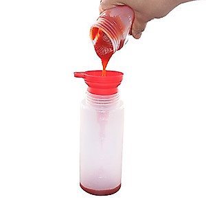Belinlen 8 Pack 12 oz Plastic Squeeze Squirt Condiment Bottles with Twist On Cap Lids - Perfect for Condiments, Oil, Icing, Liquids–Set of 8 with extra 1 Silicone Funnel, 8 Chalk Labels and 1 Pen
