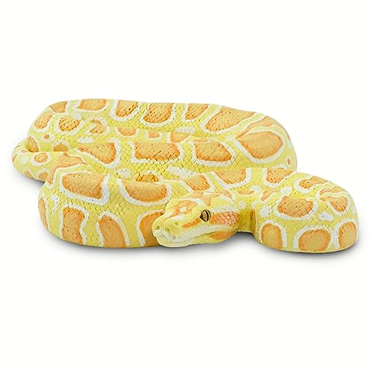 Safari Ltd. Albino Burmese Python Figurine - Lifelike 5.5" Snake Figure - Educational Toy for Boys, Girls, and Kids Ages 3+