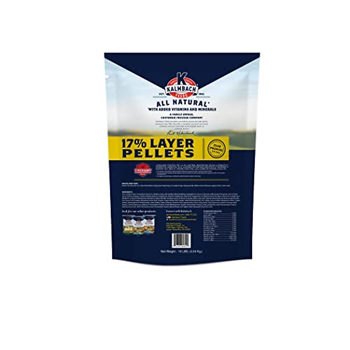 Kalmbach Feeds 17% All Natural Layer Pellet for Egg Laying Chickens, 10 lb Bag