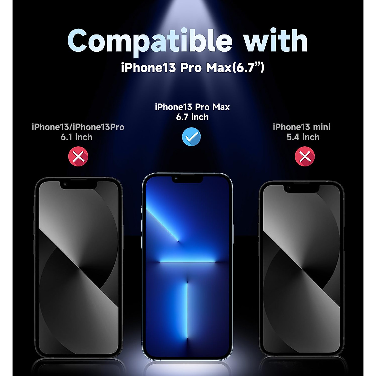 MAGIC JOHN 2 Pack for iPhone 13 Pro Max/iPhone 14 Plus 6.7 inch Privacy Glass Screen Protector, Auto Dust-Elimination Installation, Bubble Free, Easy Installation