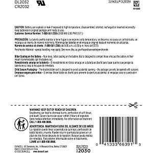 Duracell Lithium Medical Battery, 3V, 2032, 4/Pack, Model: , Hand/Wrist Watch Store