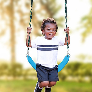 Toddler Swing for Outside and Tree Swing seat for Kids 2 Sets，Baby Swing Outdoor with 4 Hanging Straps and 4 Hooks |Kids Swing | Bucket Swings for Toddlers | Baby Swings for Infants(Blue)