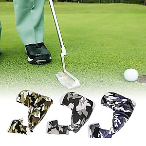 SEACLOUD Golf Blade Putter Cover Head Camouflage Pattern Headcover Protection with Magnetic Closure Headcovers Purple