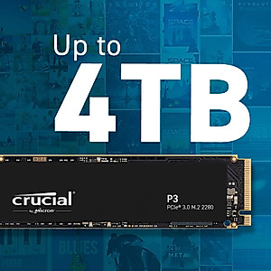 Crucial P3 500GB PCIe Gen3 3D NAND NVMe M.2 SSD, up to 3500MB/s - CT500P3SSD8