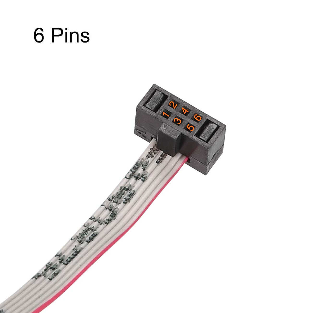 uxcell IDC Wire Flat Ribbon Cable FC/FC Female Connector A-type 6Pins 1.27mm Pitch 20cm Length