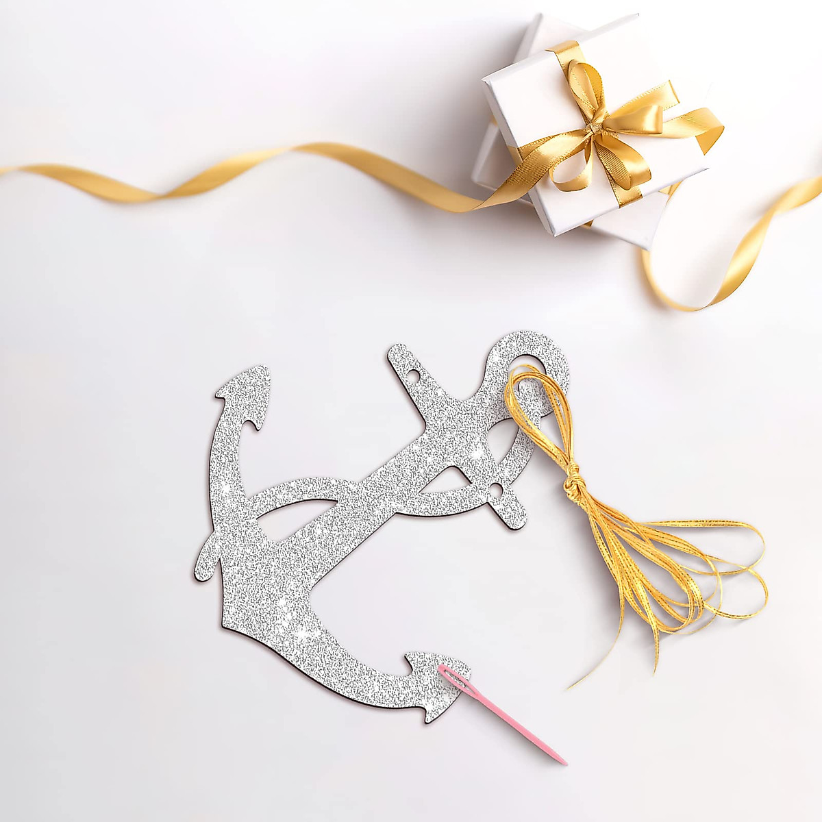 Halawawa Blue Glitter Ahoy It's a Boy Banner - Nautical Theme Baby Shower/Gender Reveal Party Decoration Banner - Welcome Baby Boy, Boy Gender Reveal, 1st Birthday Party Decors for Boys