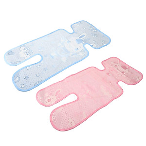 FAVOMOTO 2pcs Baby Stroller Liner Seat Pad Summer Cooling Mat Cushion for Stroller Car Seat High Chair Pushchair Infant Carriage Cushion Washable