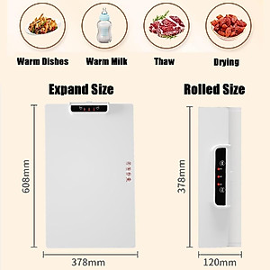 New Food Warmer, Silicone Warming Mat for Food, New Halloween Christmas Food Tray Warming Mat for Food, Electric Food Warmer, Portable Food Warmer Tailgate, Tailgating Food Warmer (3Pcs)