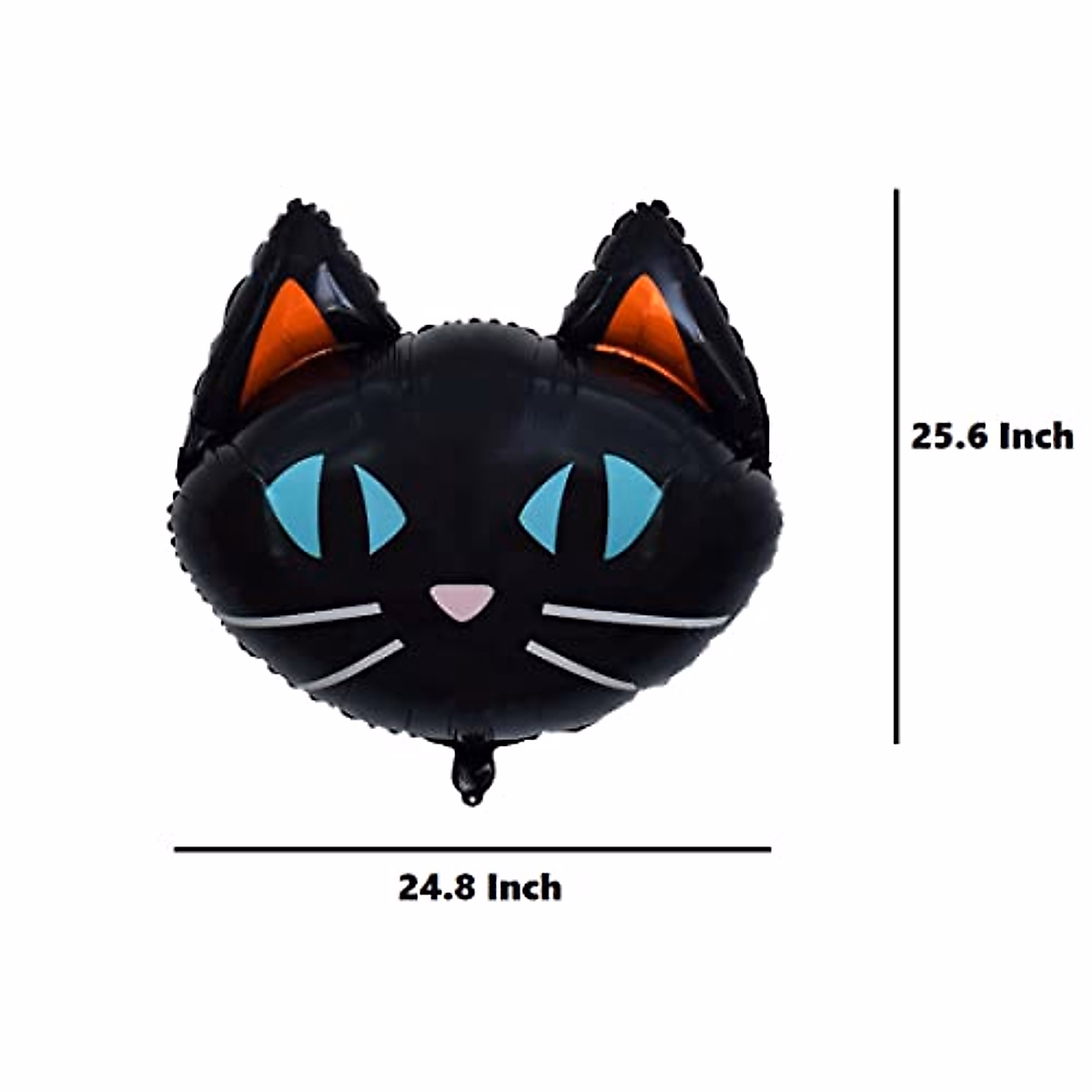 25.6" Black Cat Balloons - Cat Head Foil Balloon Decoration for Halloween Birthday Baby Shower Animal Party Day of Death Decor Supplier 3PCS