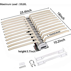 Pull Out Trousers Rack 22 Arms Steel Pull Out Pants Rack Pants Hanger Bar Clothes Organizers for Space Saving and Storage Maximum Load 33lbs Beige 23.4x18x5.7inch