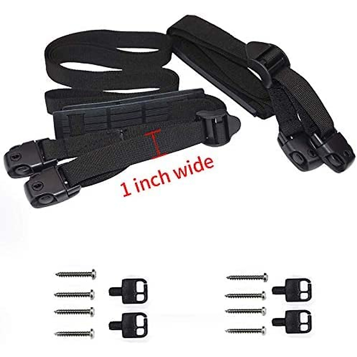 UCEDER 2 PCS Heavy Duty Hot Tub Cover Wind Straps FITS Most SPAS Locks Adjustable Length 67"~116"