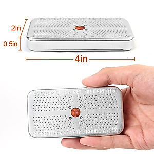 4 Packs 40Gram Indicating Silica Gel Desiccant Canister (Orange to Dark Green), Reusable Dehumidifier Desiccant, Moisture Absorbing, No Cobalt II Chloride