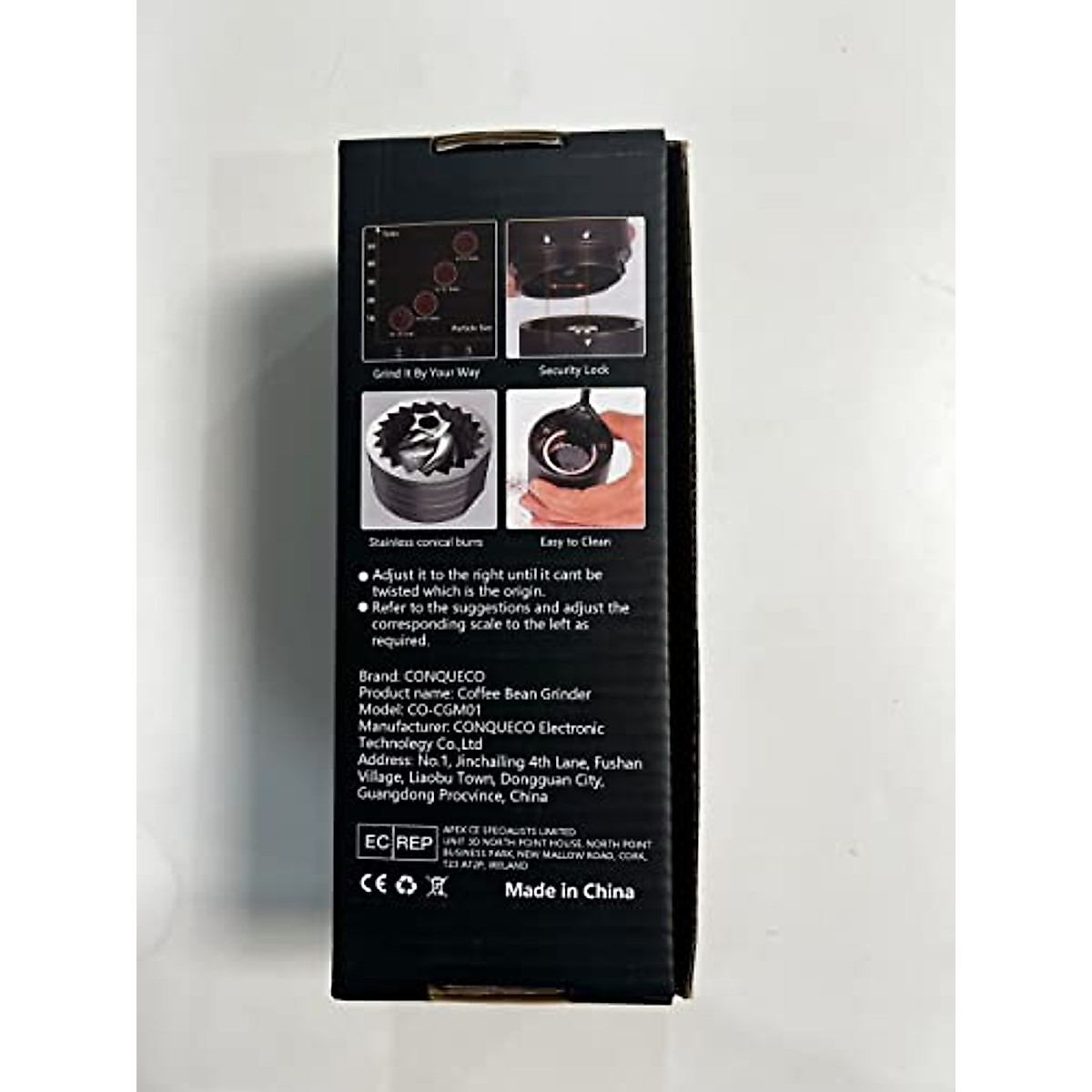 Portable Electric Burr Coffee Grinder: CONQUECO Small Coffee Bean Grinding Machine - Rechargeable Stainless Conical Burr Grinders with Multiple Grind Settings, 20g (with Brush)