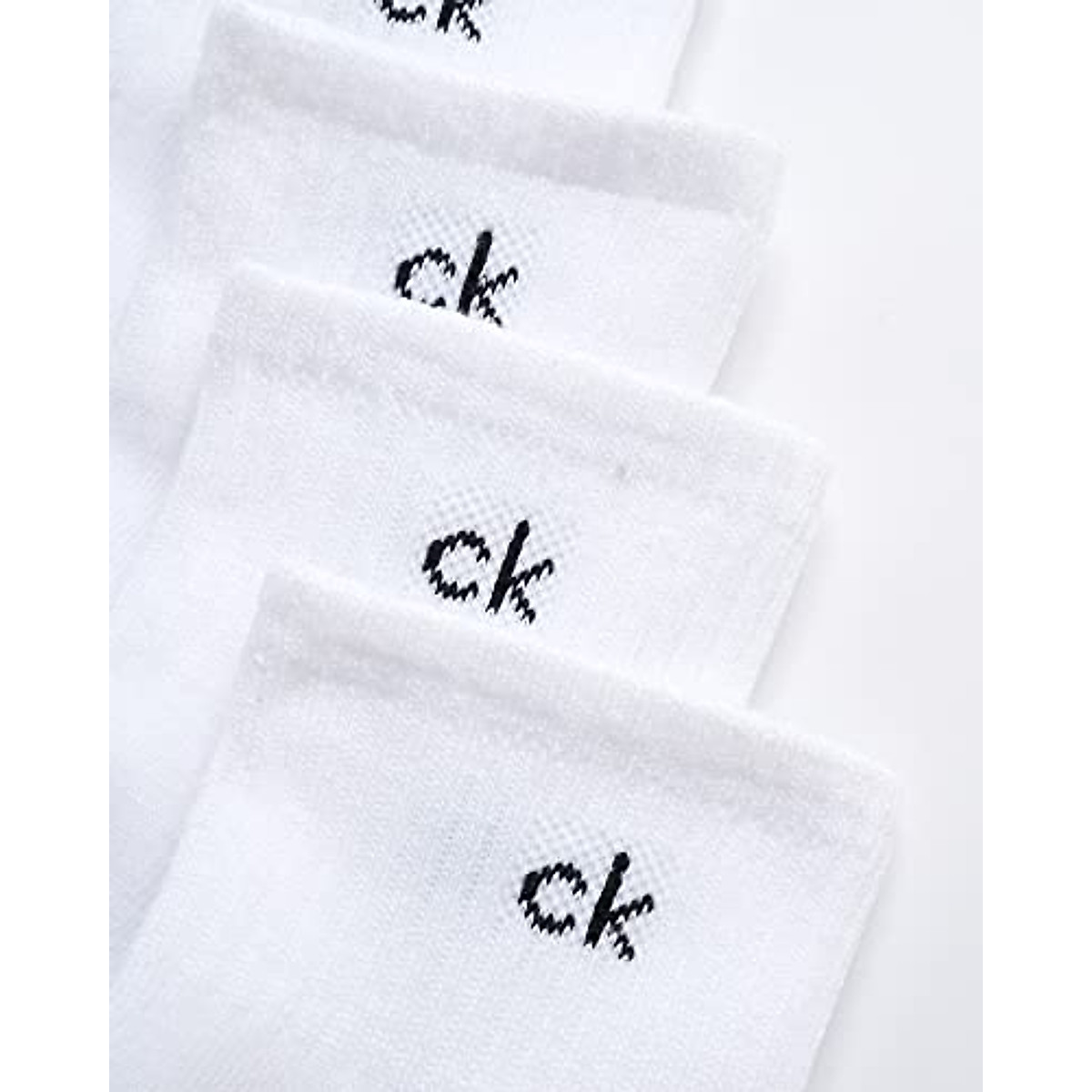 Calvin Klein Men's Socks - Cushioned Above Ankle Athletic Mini-Crew Socks (6 Pack), Size 7-12, White