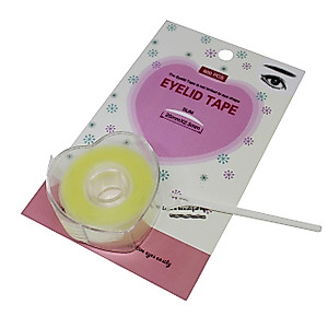 Dedila Pro 600 Pcs by a Box Makeup Breathable Eyelid Tape Big Eye Decoration Invisible Fold Eyelid Shadow Sticker Double Eyelid Tape Tool(with Fork rods)(Slim)