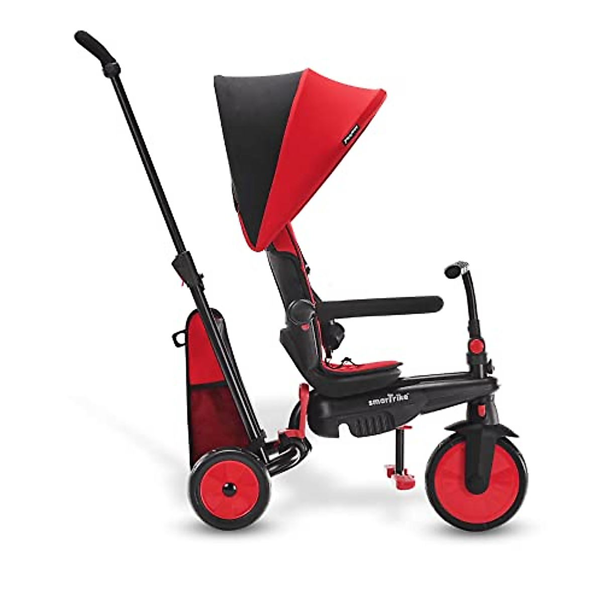 Smartrike - STR3 Multiple Steps 6 in 1 Foldable Child Tricycle with Certification Stroller for 1,2,3 Years, 5021533, Red