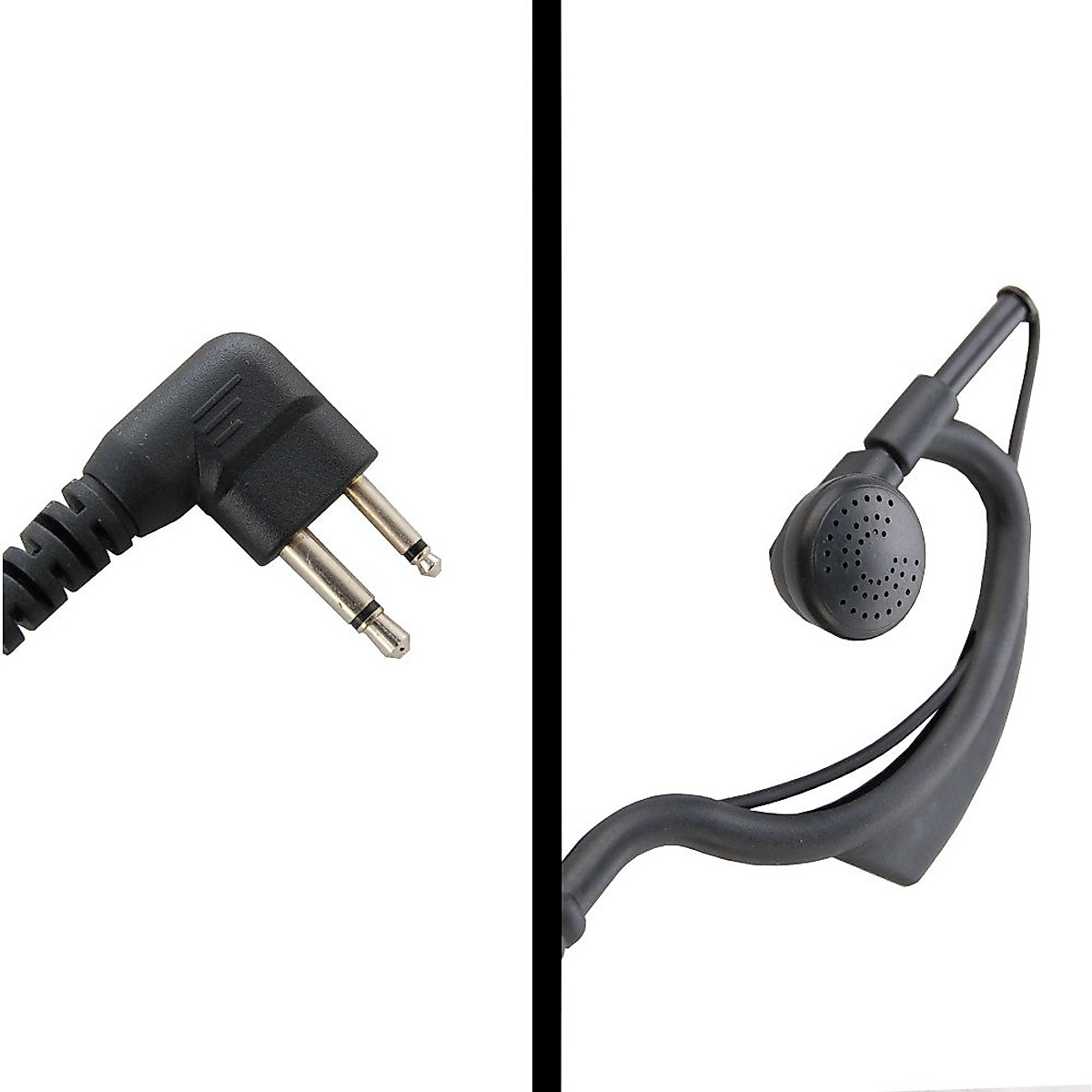 4X HQRP 2-Pin External Ear Loop Headset w/PTT Microphone Compatible with Motorola RDV-5100, RDV-2020, RDU-2020, RDU-2080, RDU-2080D, RDV-2080DD, RDU-4100, RDU-4160, RDU-4160D, RDV-2080D, RDV-5100