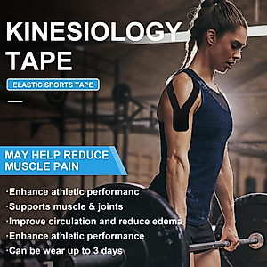 Kinesiology Tape, K Sports Tape Beige Kinesthetic Tape for Knee Shoulder Ankle Elbow, 2 Inch x 16.5 feet (Beige, 3 rolls)