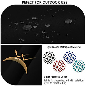 idee-home Outdoor Cushions for Patio Furniture, Outdoor Seat Cushions 24 x 24 with Fade Resistant Waterproof Removable Cover, Deep Seat Replacement Couch Sofa Chair Cushions for Yard Garden