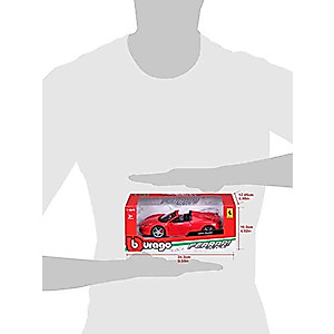 Bburago B18-26017 1:24 Scale Race and Play of The Ferrari 458 Spider Sports Car Die-Cast Model