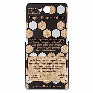 Portland Bee Balm Solar Eclipse All Natural Handmade Beeswax Based SPF 15 Lip Balm, 3 Count