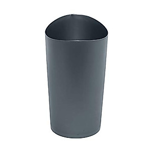 Rubbermaid Spa Works Vanity Wastebasket, Pack of 2, Home/Bathroom/Office/Kitchen/Bedroom Trash Can, Small 2.25 Gallon, Plastic, Gunmetal Blue