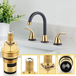 Faucet Cartridges for Grohe 45882000 45883000, 1/2″ Cold Hot Ceramic Cartridge, 2-Hole installation faucet ceramic cartridge Replacement Assembly (45882000+45883000)