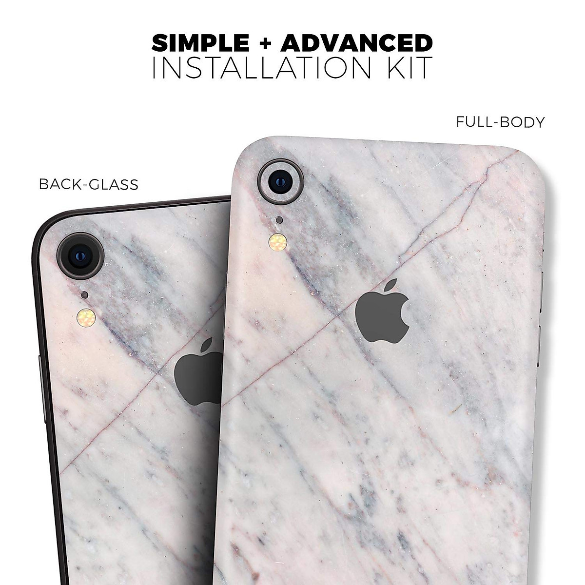 Design Skinz Slate Marble Surface V12 Protective Vinyl Decal Wrap Skin Cover Compatible with The Apple iPhone XR (Screen Trim & Back Glass Skin)