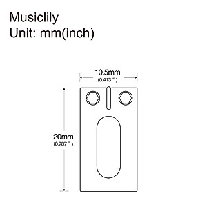 Musiclily Ultra 10.5mm Modern Brass Guitar Tremolo Bridge Saddles for Strat/Tele Style Electric Guitar, Chrome (Set of 6)