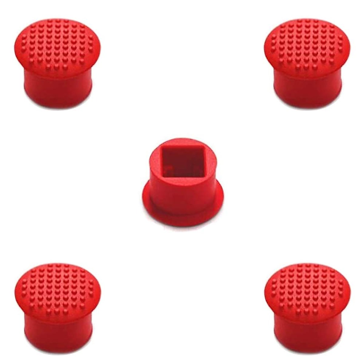 MMOBIEL 5 PCS Rubber TrackPoint Keyboard Mouse Red Cap with Soft Dome and Rim Laptop Pointer for Lenovo ThinkPad X/T/E / / L/P/Yoga Series