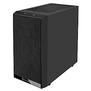 SilverStone Technology SST-PS15B-RGB Micro-ATX Computer Case with Tempered Glass and 2 X RGB Front Intake Fans PS15B-RGB