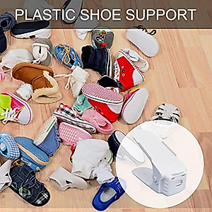Adjustable Shoe Stacker - Adjustable Double Layer Storage Shoe Organizer Holder - Shoe Storage Holder 3-Level for Kids Shoes Sneakers High Heels Tmay