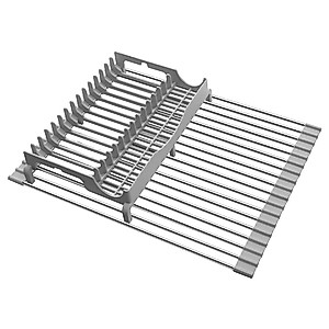 EMIERAI Upgraded Roll Up Dish Drying Rack(17.1” x 13.1”) Over Sink Dish Drainer Foldable Stainless Steel Trivet for Kitchen Countertop