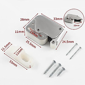 kmobruzy 2-Piece/Set Elephant Trunk Hook Lock Cabinet Door Cabinet Door Latches Lock Steel Door Latches Cabinet Door Lock Durable Cabinet Door Lock